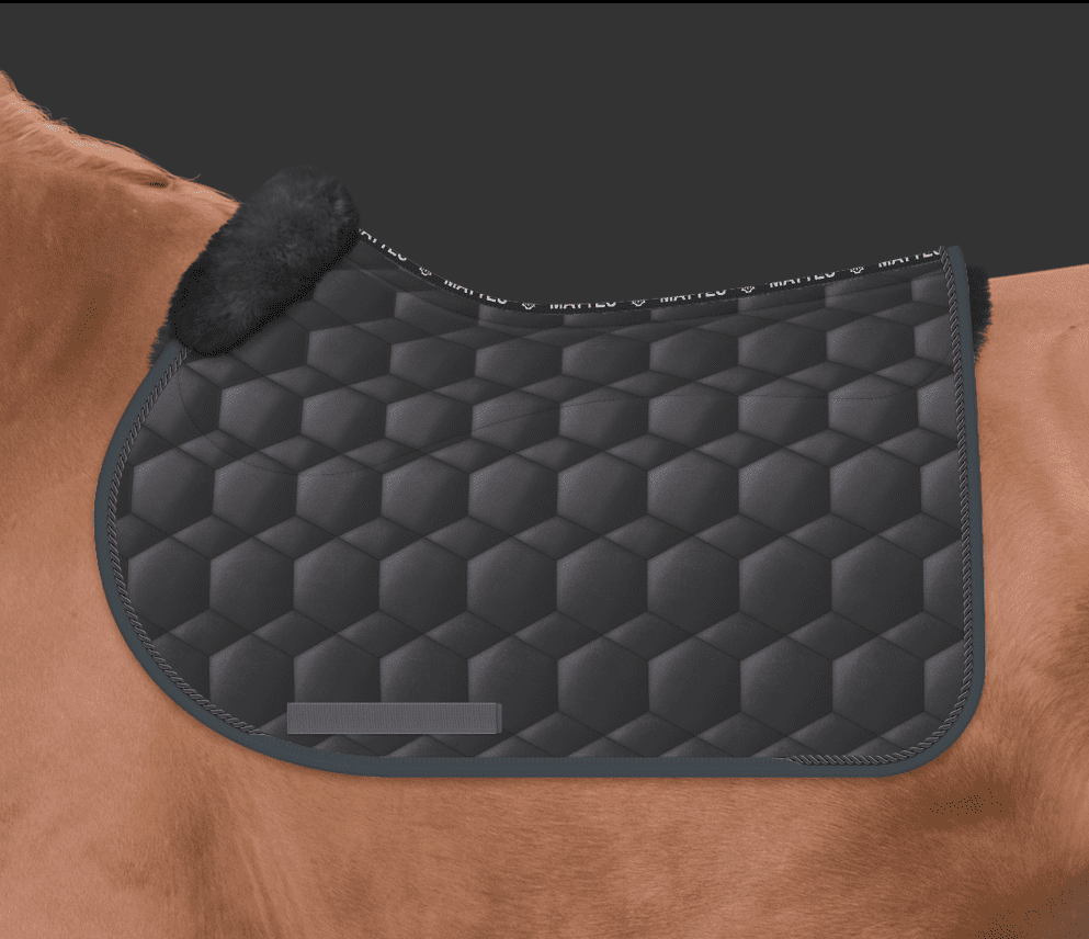 Mattes Spring Underlag Graphite m/ Lam | Dansk Rideudstyr