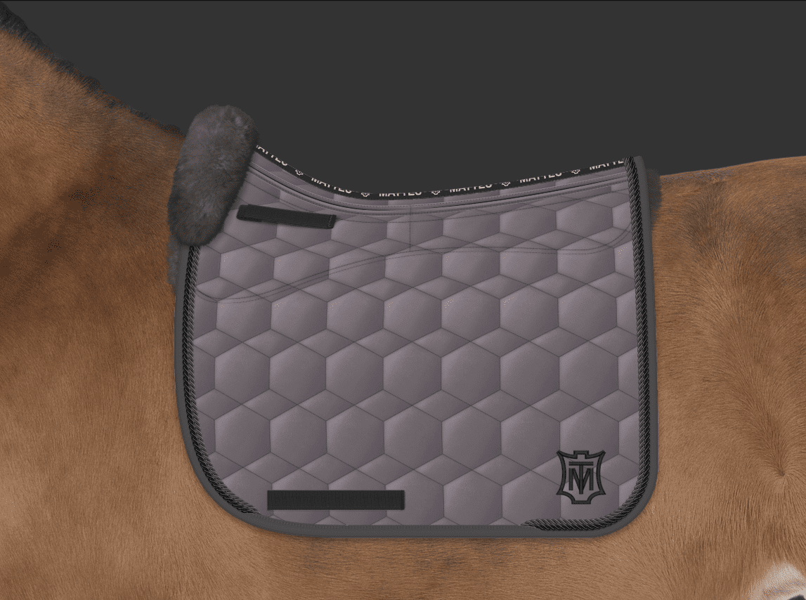 Mattes Dressur Underlag Quilt Sheen Titan | Dansk Rideudstyr