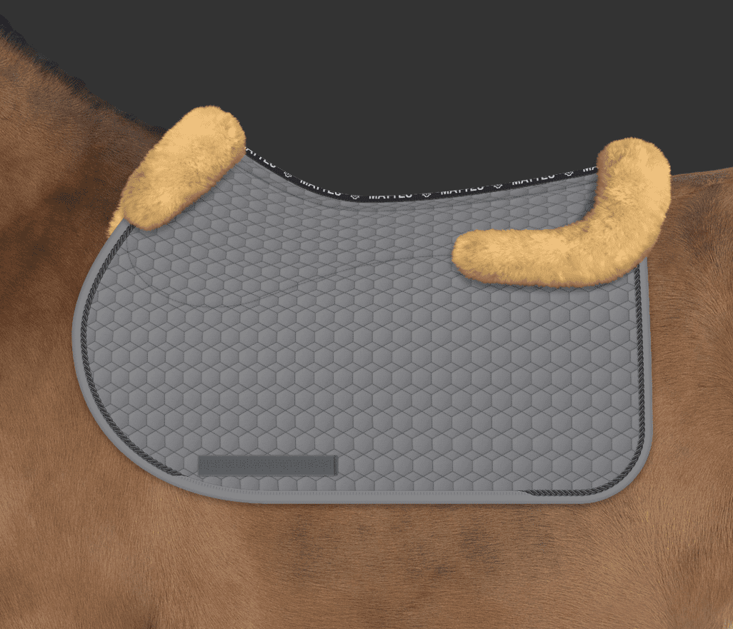Mattes Springunderlag Grå Str M med Lam | Dansk Rideudstyr